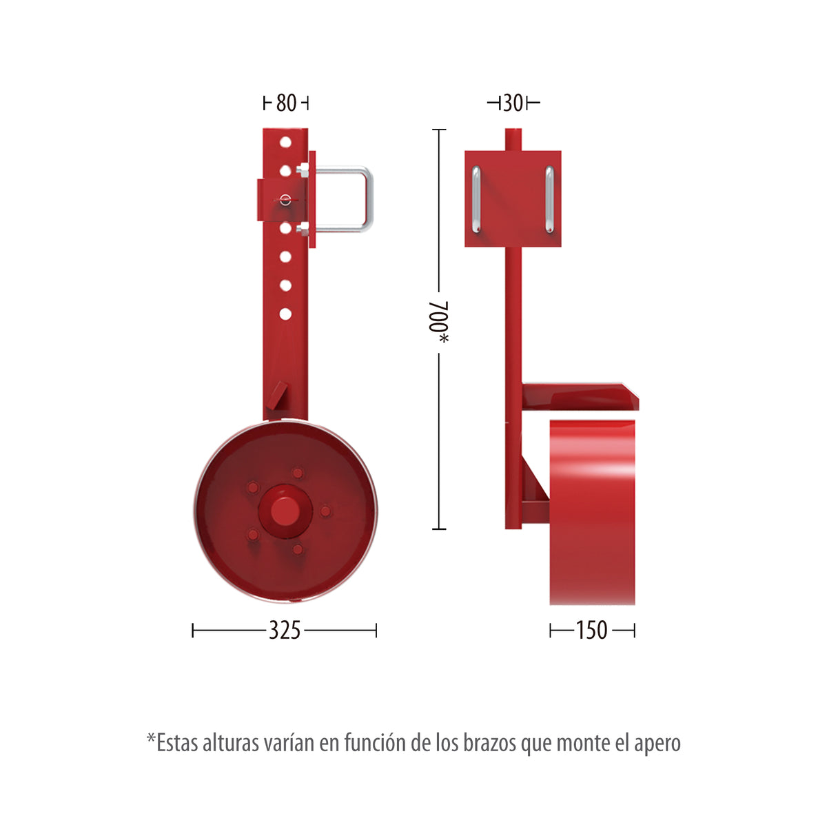 Rueda de control de profundidad completa Ø325mm – Suministros Agrícolas ...